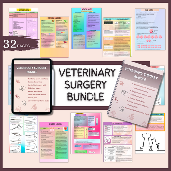 VETERINARY SURGERY BUNDLE | 32 Pages | 7 Topics – Vet Focus